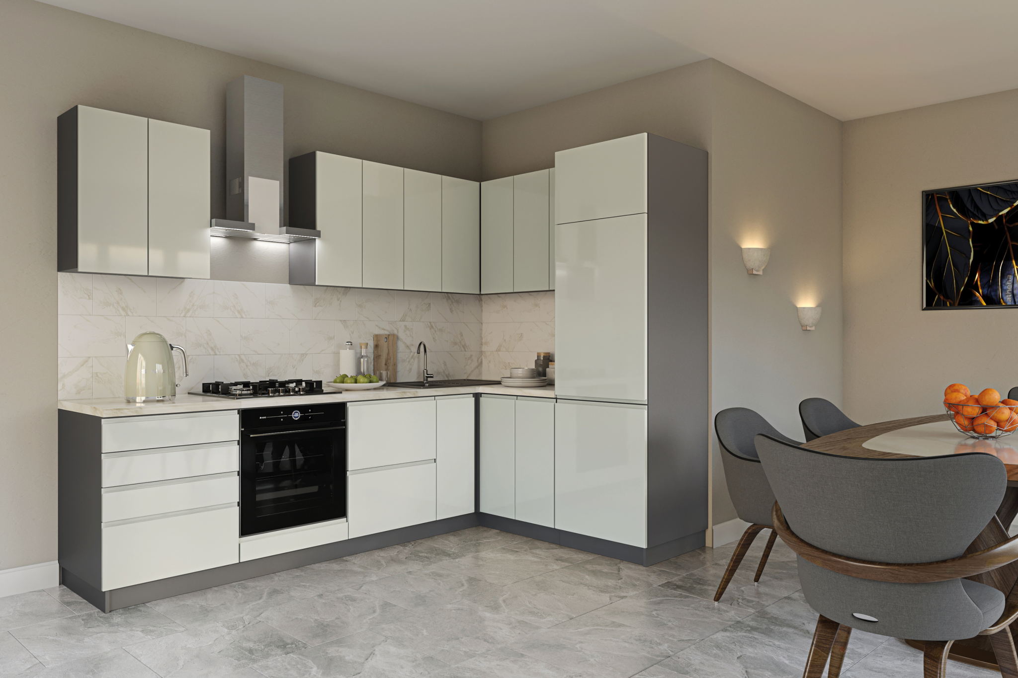 The working triangle rule in the kitchen