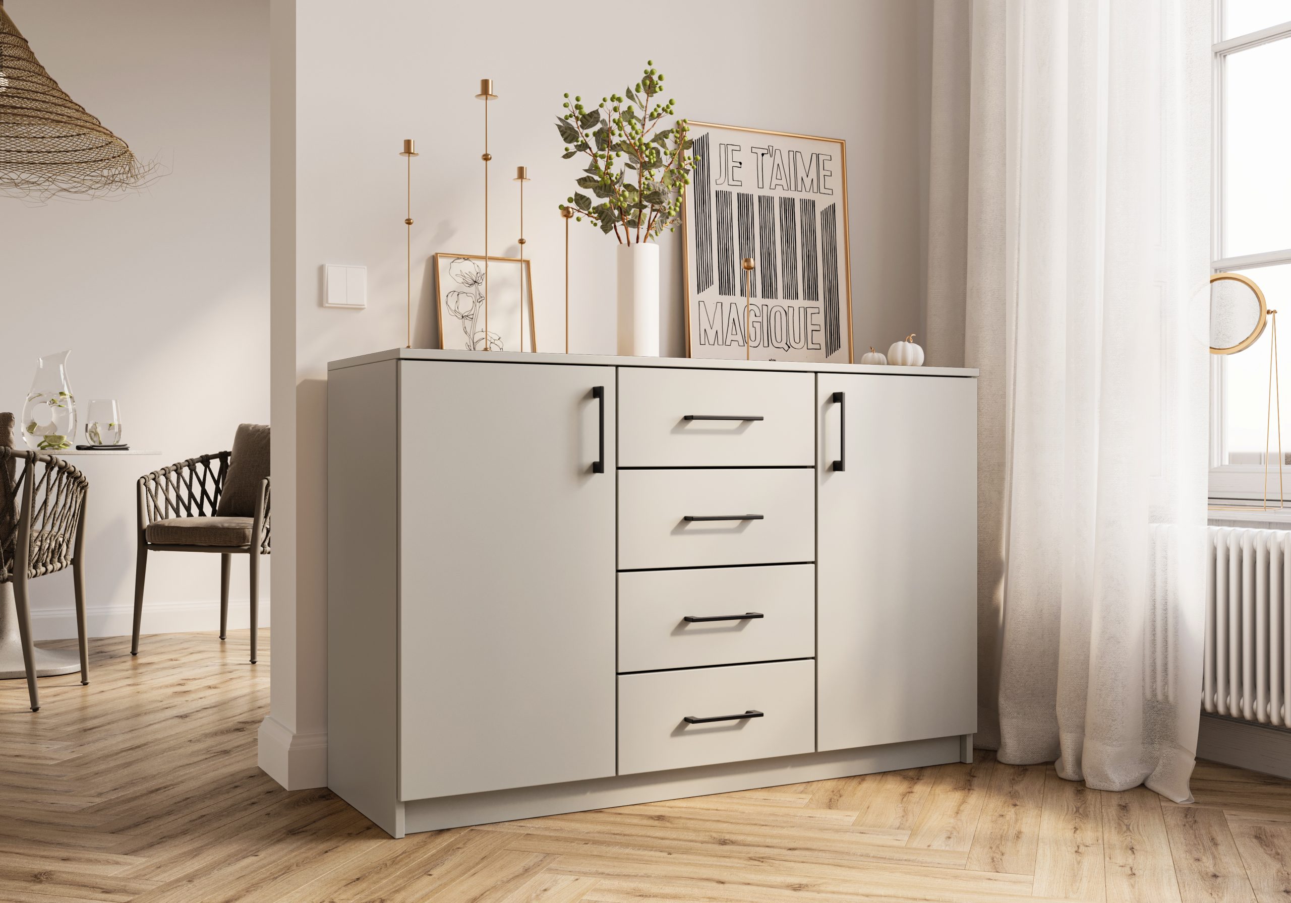 Chest of drawers 4Dr+2D – practicality and modern design